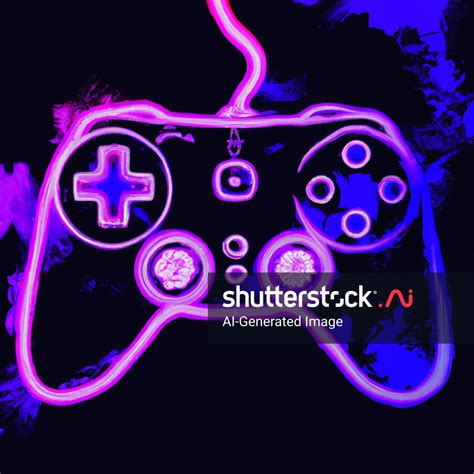 Cyberpunk Gaming Controller Joystick Gamepad Illustration Ai 生成图片2288323353 Shutterstock