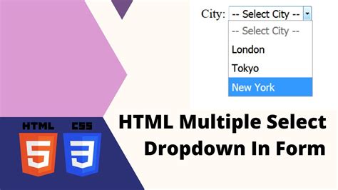 Html Multiple Select Dropdown In Form Bangla Video Tutorial On Web