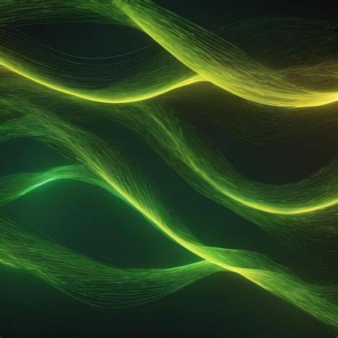 Premium Photo Green Twist Data Connection Wave Abstract Technology Stream Background Digital