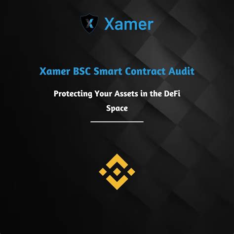 Xamer Web3 Security On Linkedin Code Projects Secure Bsc Smartcontracts Audit