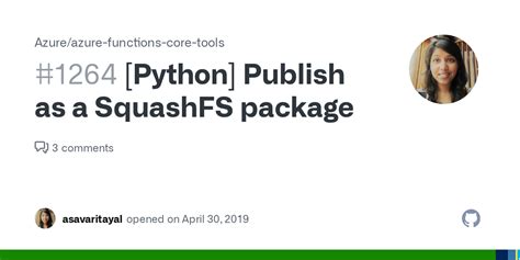 [python] publish as a squashfs package · issue 1264 · azure azure