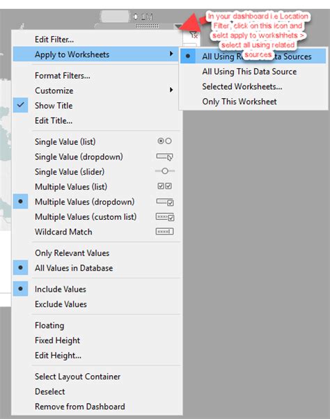 Filter Tableau Dashboard Action Unresponsive Stack Overflow