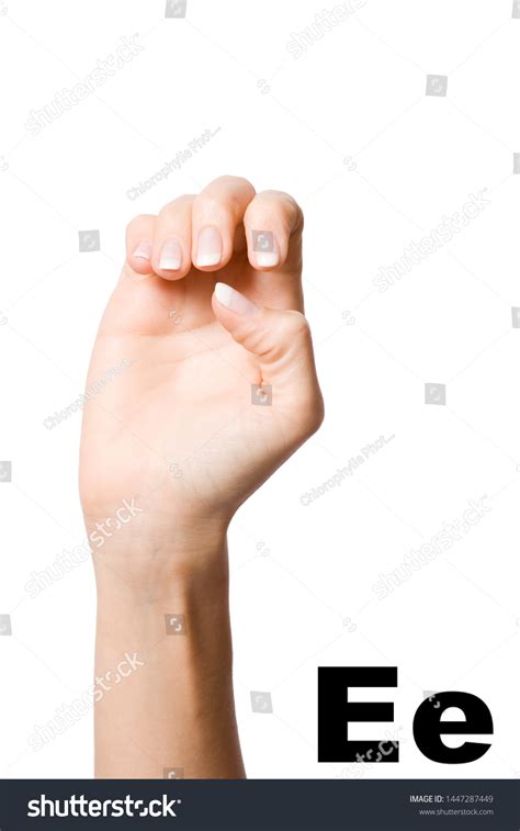 Letter E Sign Language Stock Photo Shutterstock