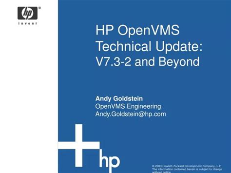 PPT HP OpenVMS Technical Update V And Beyond PowerPoint Presentation ID