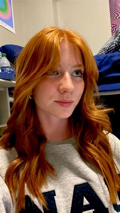 Curtain Bang Inspo Red Hair Redhead Style Curtain Bangs Medium