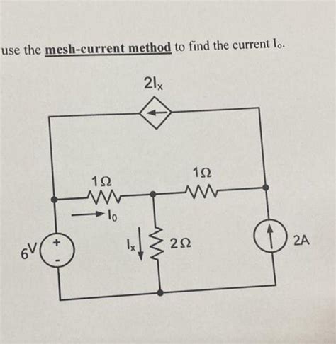solved use the mesh current method to find the current i0