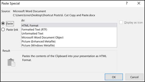 The Paste Special Command In Powerpoint Explained