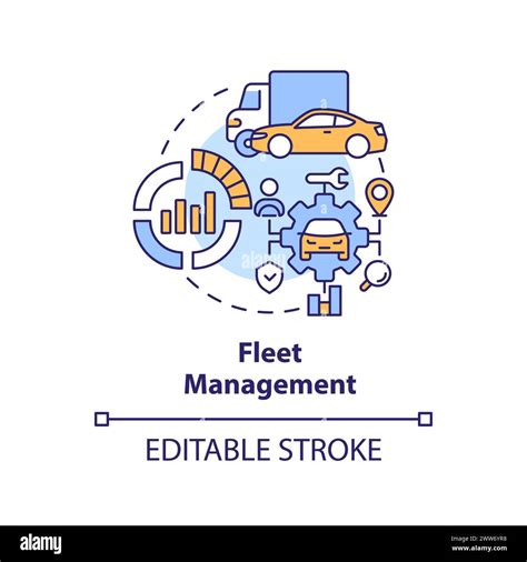 Fleet Management Multi Color Concept Icon Stock Vector Image And Art Alamy