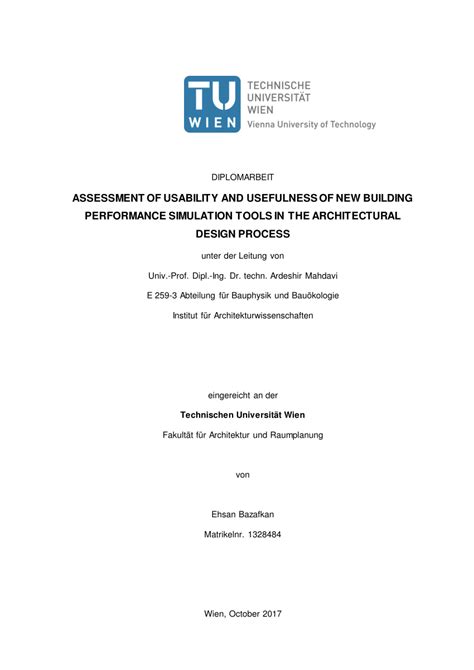 pdf assessment of usability and usefulness of new building