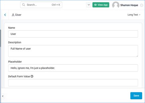 placeholder text in rich text long text page builder tadabase community
