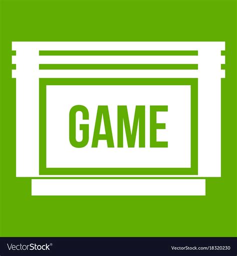Game Cartridge Icon Green Royalty Free Vector Image