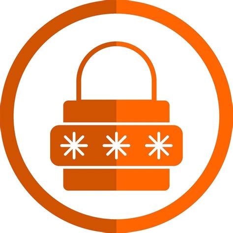 Password Glyph Orange Circle Icon 42734311 Vector Art At Vecteezy