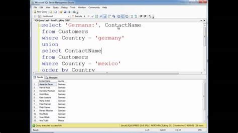 SQL UNION INTERSECT EXCEPT YouTube