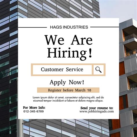 We Are Hiring Insta Kc Template Postermywall