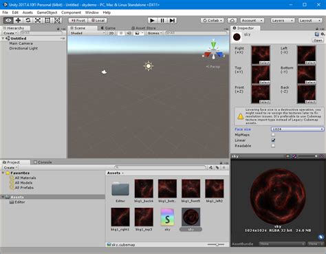 Create A Legacy Cubemap Assets Create Legacy Cubemap Set The Face Size Somewhat