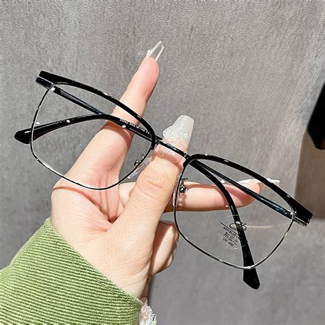 Anti Radiation Eyeglass Rectangular Frames Glasses Browline Glasses For