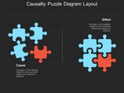Causality Puzzle Diagram Layout Presentation PowerPoint Images