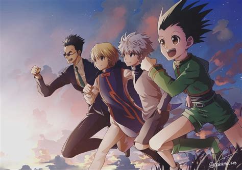 Killua X Gon X Leorio X Kurapika Fanart Hunter X Hunter Killua Anime