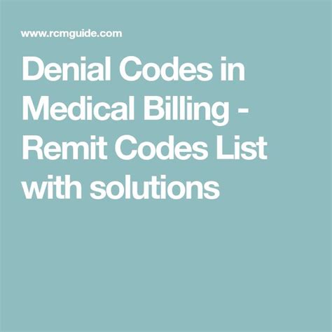 Understanding Denial Codes In Medical Billing