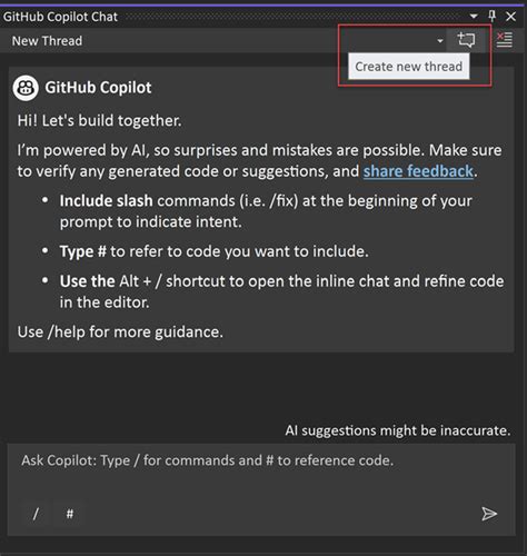 Tips & Tricks for GitHub Copilot Chat in Visual Studio - Visual Studio (Windows) | Microsoft Learn
