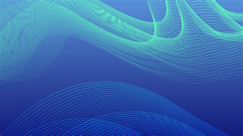 Abstract Glowing Wave Lines On Dark Blue Background Dynamic Wave Pattern Modern Flowing Wavy