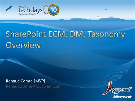 Ppt Sharepoint Ecm Dm Taxonomy Overview Powerpoint Presentation Free Download Id642231