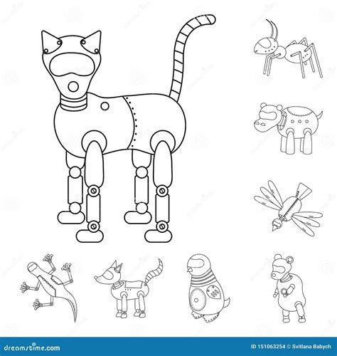 Vector Illustration Of Toy And Automation Logo Set Of Toy And Science Vector Icon For Stock