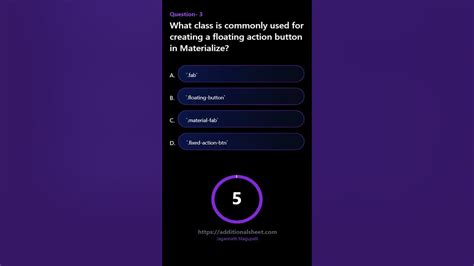 What Class Is Commonly Used For Creating A Floating Action Button In Materialize Materialize