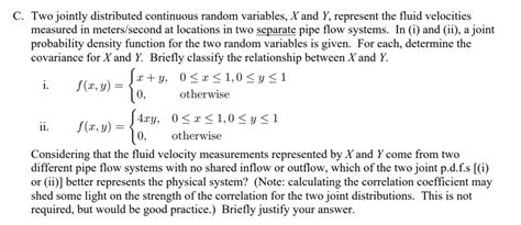 Solved Two Jointly Distributed Continuous Random Variables