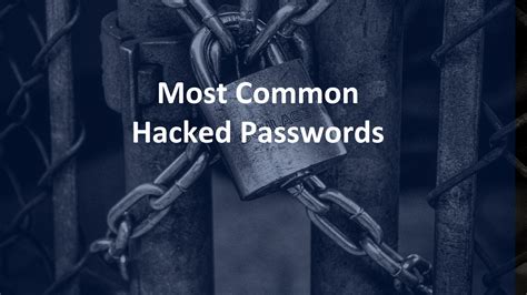 The Most Common Hacked Passwords