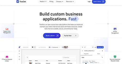 ToolJet Open Source Low Code Platform For Internal Tools
