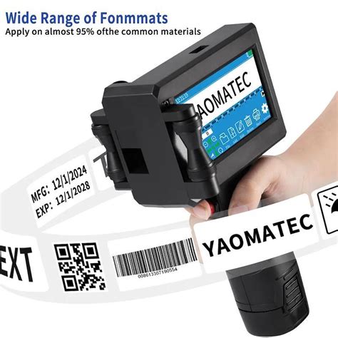 yaomatec 12 7mm 27 languages date number word code batch handheld