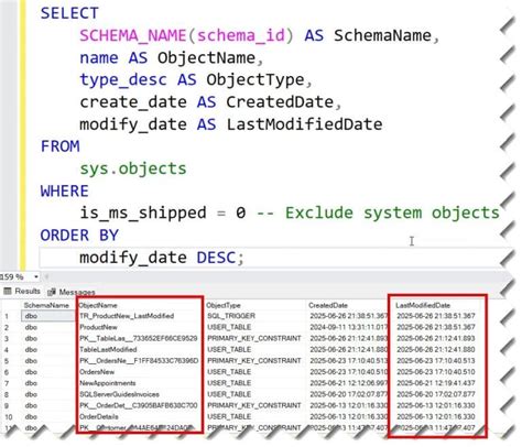 sql server table last modified date sql server guides