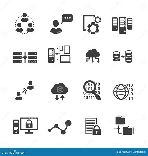 Big Data Icon Set Analytics Cloud Computing Stock Illustration Illustration Of Diagram Icon