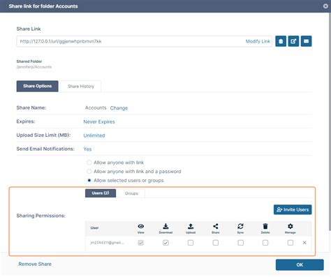 Private Share Permissions For Folders Filecloud Docs Online