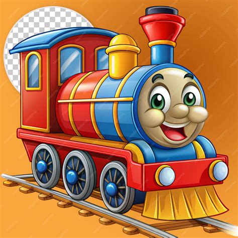 Cartoon Cute Train Premium Ai Generated Psd
