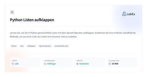 Python Listen Aufklappen Labex