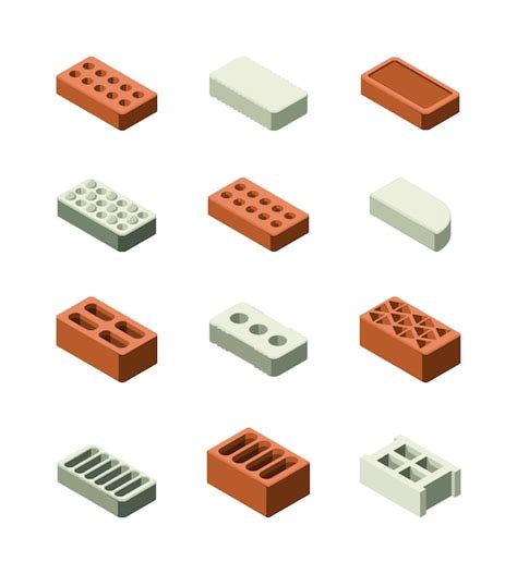 Premium Vector Bricks Isometric Construction Material For Builders