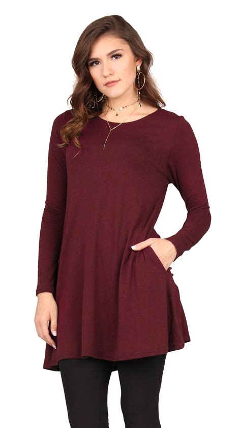 Solid Pocket Swing Tunic —