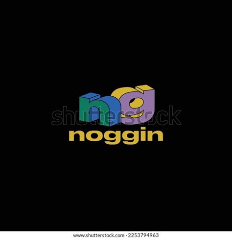 Noggin 3d Logo Design Typography Design Stock Vector Royalty Free