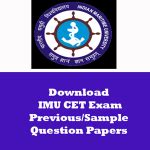 IMU CET 2023 2022 2021 Question Papers With Answers PDF Free Download University News India