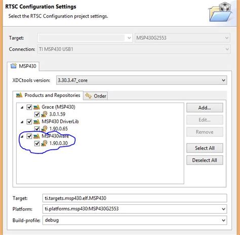 ccs v6 01 with grace msp low power microcontroller forum msp low