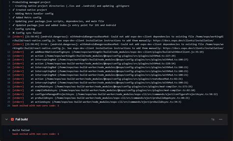getting this error when trying to eas build my project using expo any
