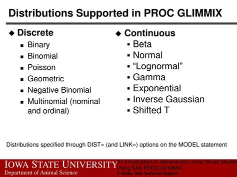 Ppt Proc Glimmix Generalized Mixed Linear Models Powerpoint Presentation Id6654036