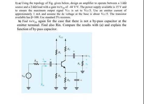 A Using The Topology Of Fig Given Below Design Chegg