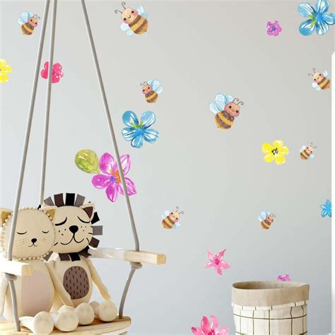 Bee Wall Decal Etsy
