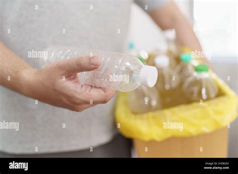 Home Recycle Eco Green Zero Concept Man Throwing Empty Plastic Bottle