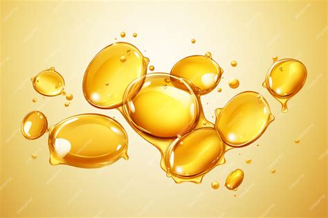 A Group Of Yellow Bubbles Floating On Top Of Each Other Premium Ai Generated Vector