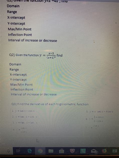 Solved How Tow Find The Max Min Pointand How To Find The Chegg Com