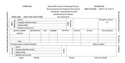 增值税专用发票翻译 增值税普通发票翻译 【山东译声翻译公司】